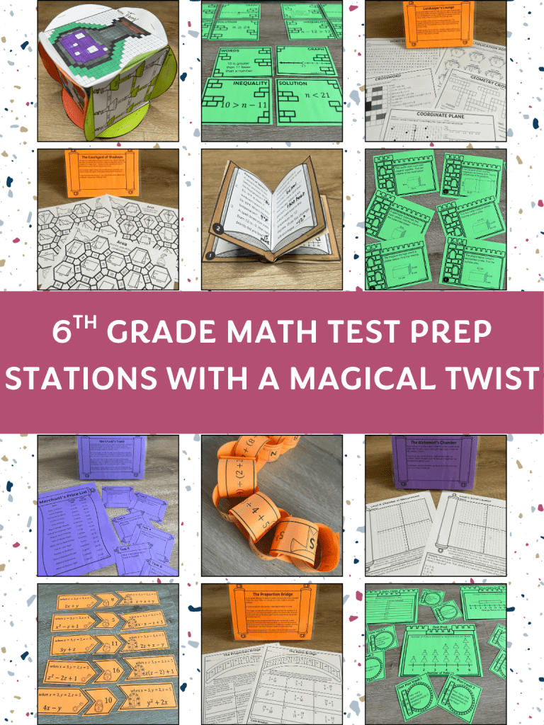 Math Test Prep Stations for 6th Grade - count on kupe